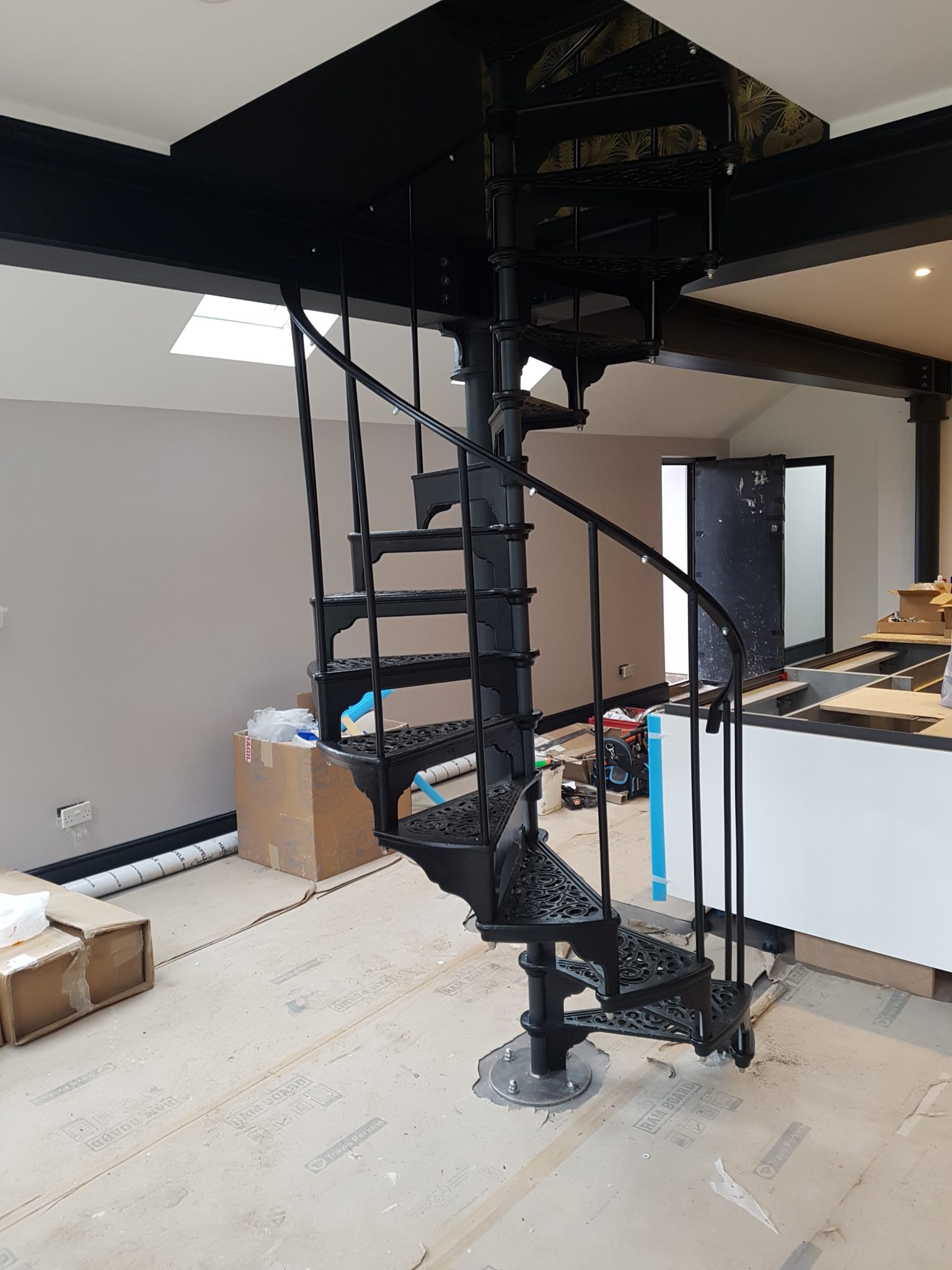 Black Spiral Staircase